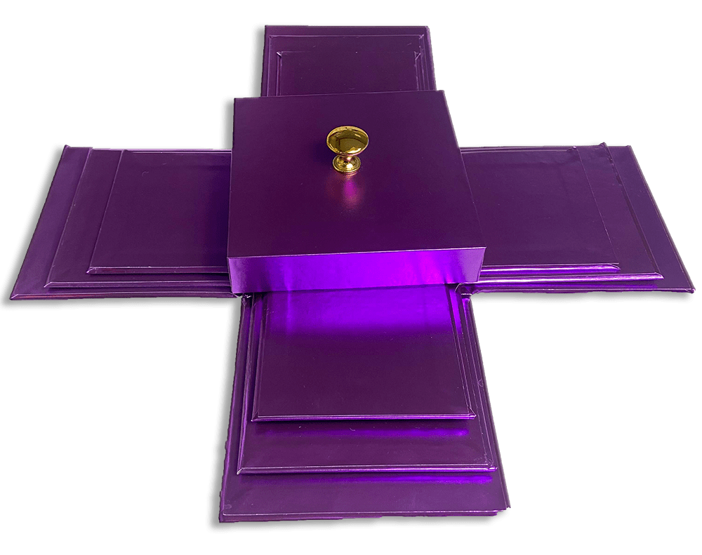 Monarch Surprise Flying Butterfly Box - Purple Gift Box With 4 Wind Up ...