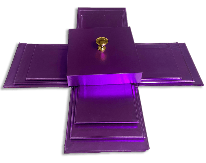 Monarch Surprise Flying Butterfly Box - Purple Gift Box With 4 Wind Up ...